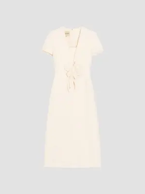 Valentino Garavani Embroidered Crepe Couture Dress