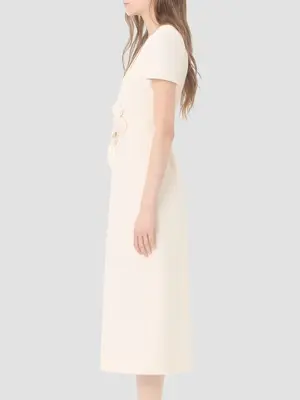 Valentino Garavani Embroidered Crepe Couture Dress