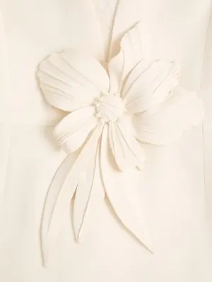Valentino Garavani Embroidered Crepe Couture Dress