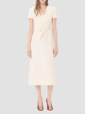 Valentino Garavani Embroidered Crepe Couture Dress