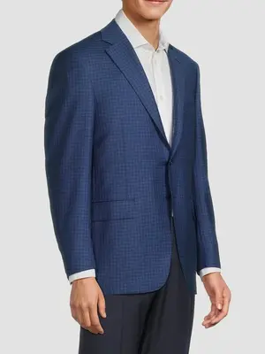 Canali Micro-plaid Wool Business Sport Coat
