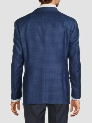 Canali Micro-plaid Wool Business Sport Coat