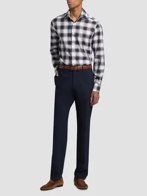 Kiton Bold Plaid Cotton Shirt - Brown