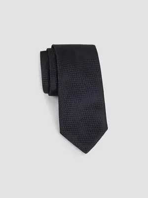 Canali Jacquard Silk Tie - Navy
