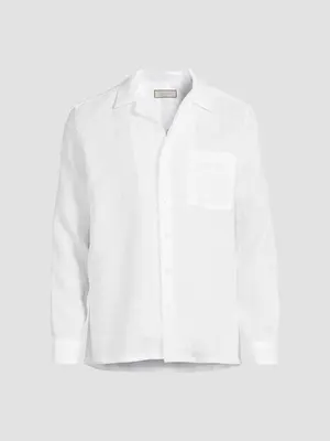 Canali Linen Modern Fit Shirt - White