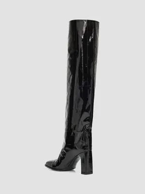 JIMMY CHOO Caly 85mm Eel-embossed Leather Over-the-knee Boots