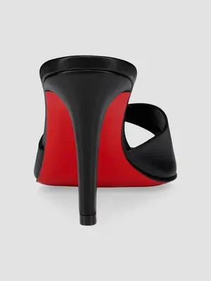 CHRISTIAN LOUBOUTIN Fanny Slide 85mm Leather Mules - Black