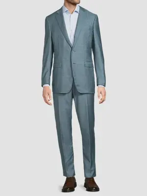 Canali Denim-effect Wool Single-breasted Suit