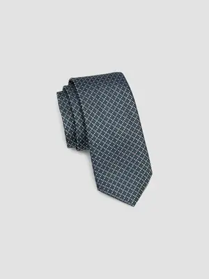 Canali Silk Medallion Tie - Green