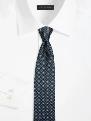 Canali Silk Medallion Tie - Green