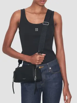 Tory Burch Perry Voyager Leather Crossbody Bag - Black