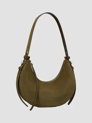 Tory Burch Romy Suede Half Moon Bag