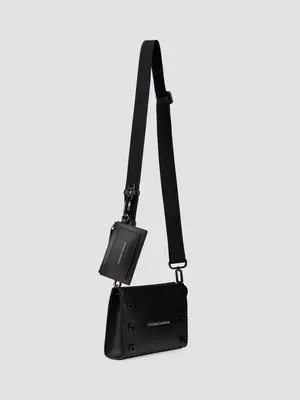 CHRISTIAN LOUBOUTIN Kosmica Leather Crossbody Bag - Black