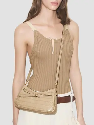Tory Burch Romy Croc-embossed Leather Crossbody Bag