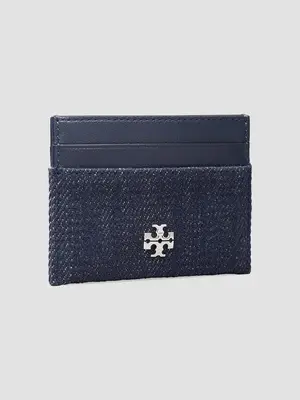 Tory Burch Charlie Denim Card Case