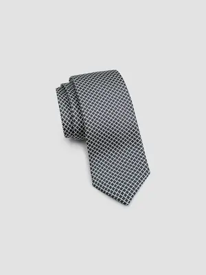 Kiton Houndstooth Silk Tie - Blue