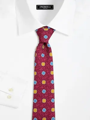 Kiton Whispy Multi-medallion Silk Tie