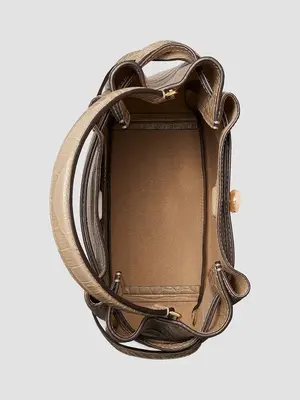 Tory Burch Romy Croc-embossed Leather Bucket Bag