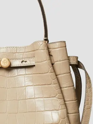 Tory Burch Romy Croc-embossed Leather Bucket Bag