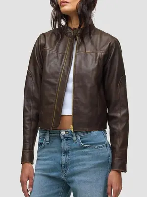 Hudson Jeans Leather Moto Jacket