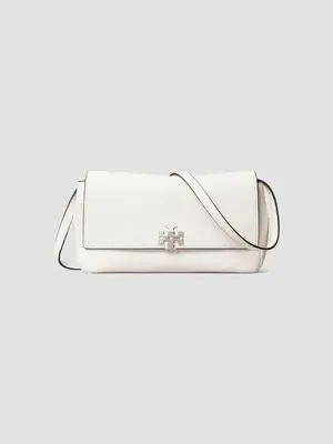Tory Burch Charlie Leather Wallet Crossbody Bag Bianco