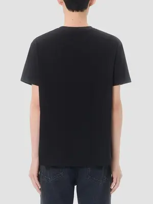 Valentino Garavani Cotton T-shirt With Vlogo Embroidery - Black