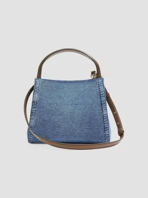Valentino Garavani Alltime Medium Top Handle Bag In With Embroidered Strap