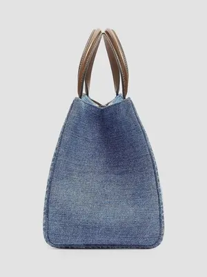Valentino Garavani Alltime Medium Top Handle Bag In With Embroidered Strap