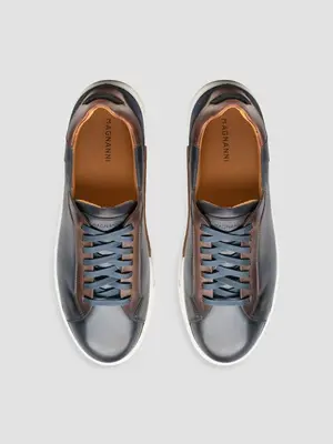 Magnanni Amadeo Leather Low-top Sneakers - Navy Brown