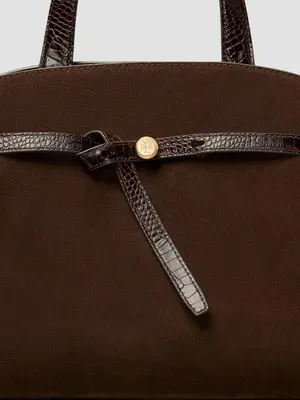 Tory Burch Romy Suede Top Handle Bag
