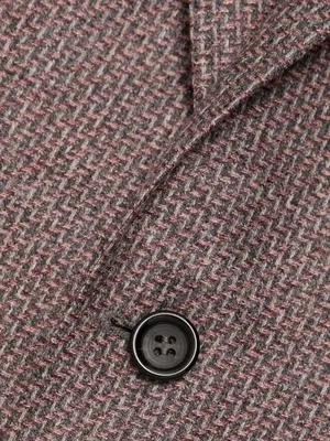 Canali Kei Trim-fit Stepweave Wool Sport Coat