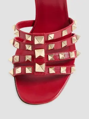 Valentino Garavani Rockstud 100mm Kidskin Sandals - Red