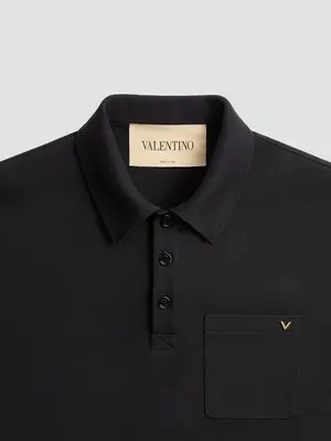 Valentino Garavani Cotton Polo Shirt With Vgold