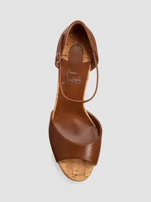 CHRISTIAN LOUBOUTIN Sandaloo 130mm Leather Heels - Cuoio