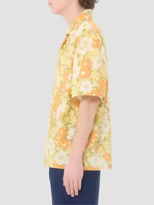 Valentino Garavani Cotton Bowling Shirt With Papier Floral Print - Multicolor