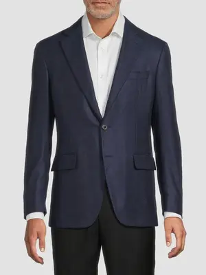 Canali Solid Silk-cashmere Sport Coat