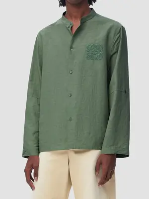 Loewe X Paula's Ibiza Monogram Woven Long-sleeve Shirt
