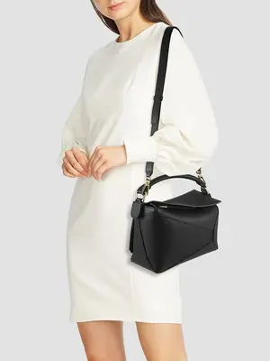 Loewe Small Puzzle Edge Handle Bag - Black
