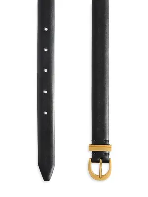 Khaite Luna Leather Belt - Black