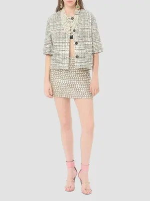 Valentino Garavani Mini Skirt In Embroidered Organza