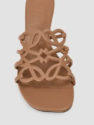 Loewe Petal 45mm Anagram Slide Sandals - Camel