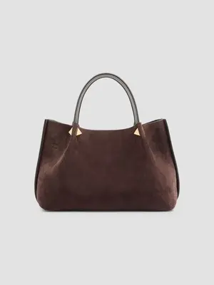 Valentino Garavani Small Shopping Bag In Soft Suede