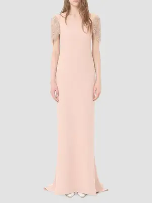Valentino Garavani Embroidered Couture Cady Long Dress