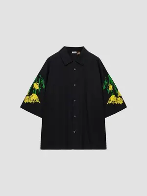 Loewe X Paula's Ibiza Tulip Short-sleeve Shirt - Black