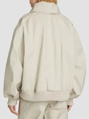 Co Gathered Tton Bomber Jacket