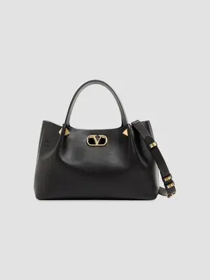Valentino Garavani Small Soft Leather Top Handle Bag - Black