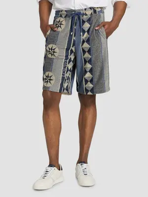 Loewe X Paula's Ibiza Jacquard Terry Cotton Shorts