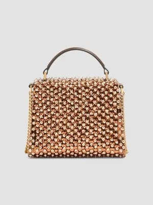 Valentino Garavani V-sling Embroidered Mini Top Handle Handbag