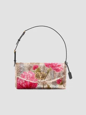 Valentino Garavani Devain Small Embroidered Shoulder Bag - Multicolor