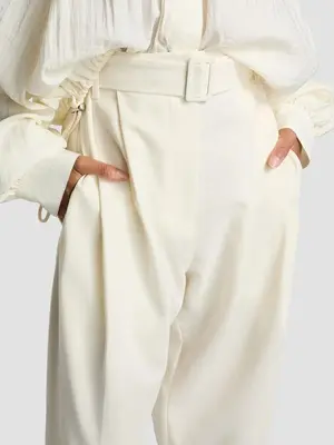 Co Pleated Tton Batwing Pants